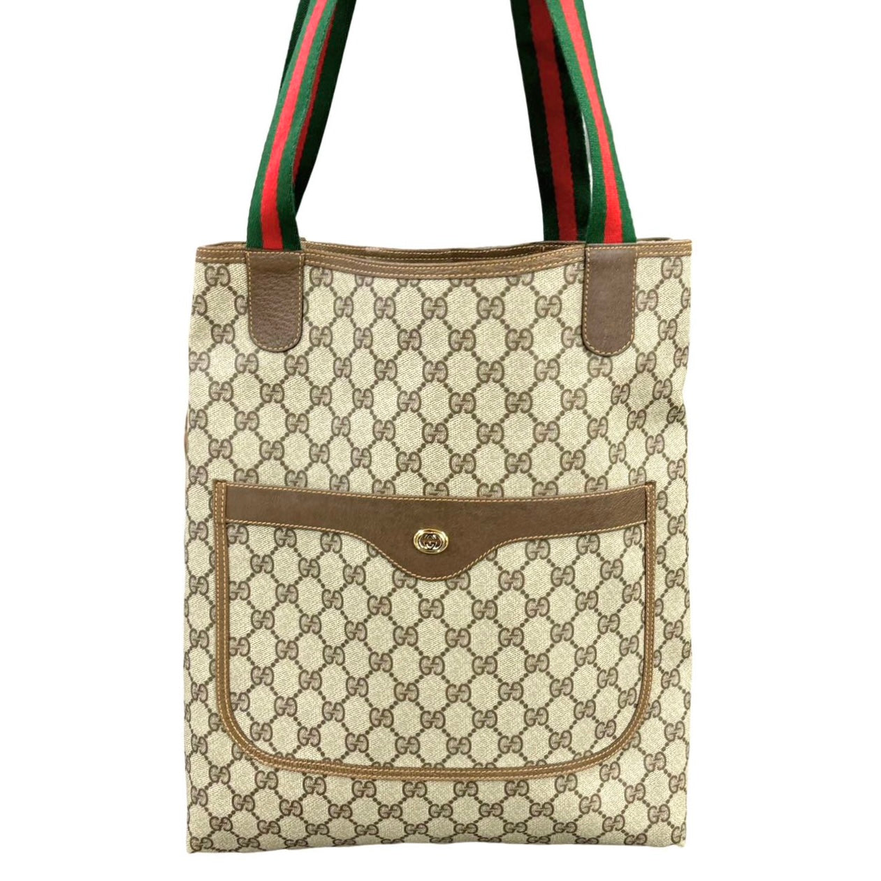 GUCCI GG Supreme Sherry Line Tote Bag JTL VINTAGE GUCCI GG Supreme Sherry Line Tote Bag JTL VINTAGE